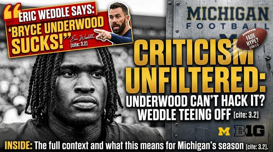 Eric Weddle Thinks Bryce Underwood Sucks - NewsBreak