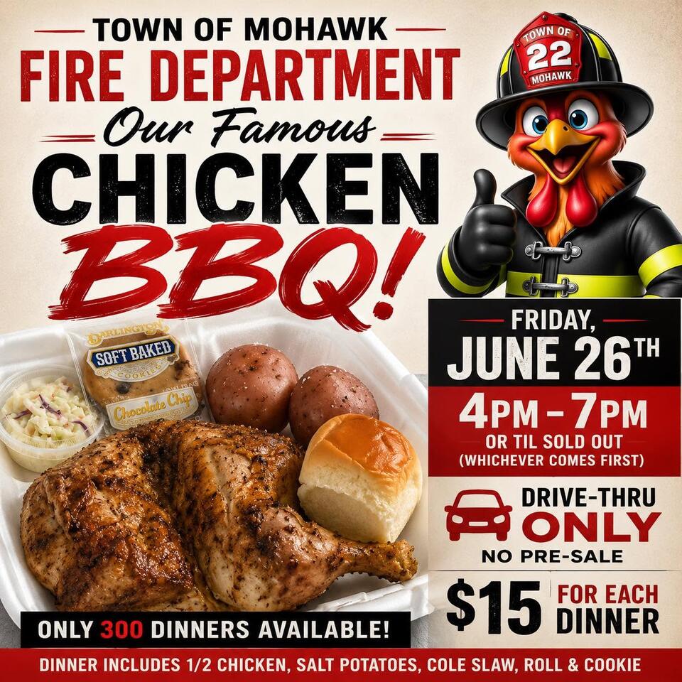 🍗 Chicken BBQ Drive-Thru June 26 in Mohawk - NewsBreak
