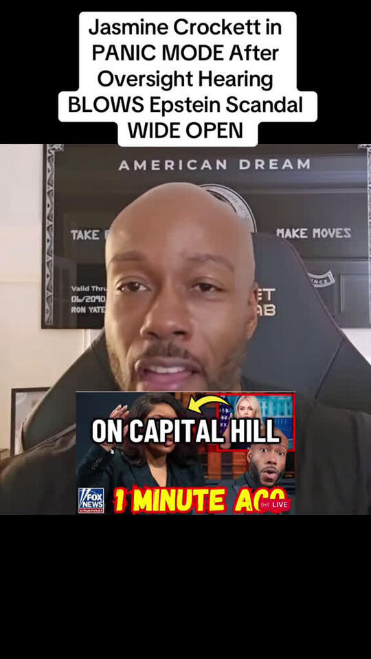Jasmine Crockett in PANIC MODE After Oversight Hearing BLOWS Epstein Scandal WIDE OPEN tru 08606 ...
