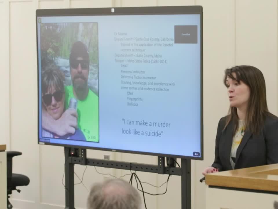 Jealous Ex-Trooper Murder Trial: Prosecution Closing Argument Jealous Ex-Trooper Murder Trial: Prosecution Closing Argument