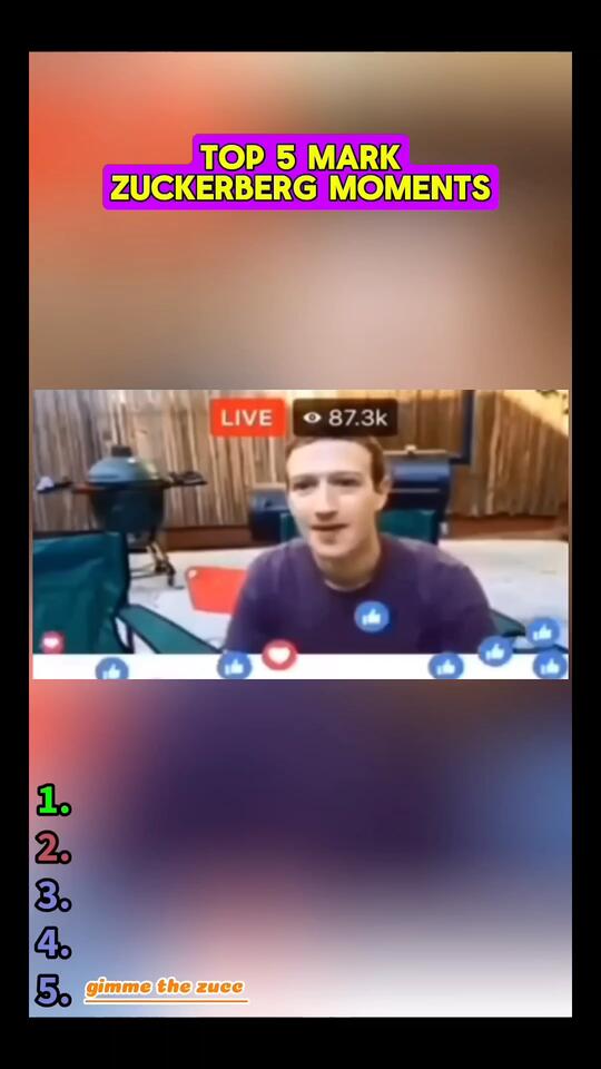 Top 5 Mark Zuckerberg Moments Top5 Zuckerberg Markzuckerberg