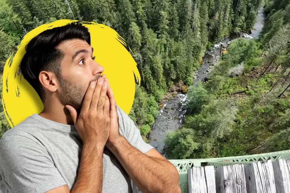 [VIDEO] Abandoned Washington State bridge is terrifyingly high