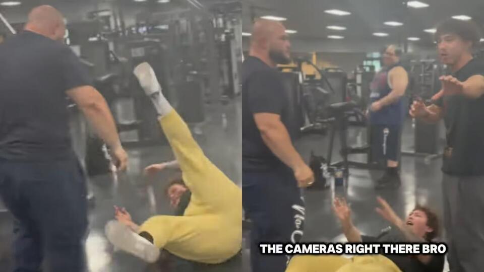 Bodybuilder almost knocks out YouTube pranksters over dangerous gym ...