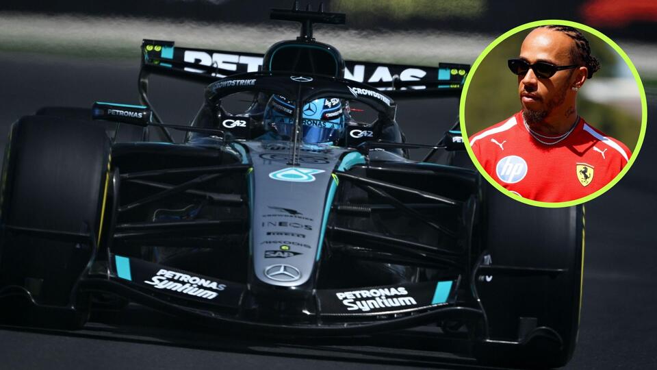 George Russell jokes Lewis Hamilton will complain about Mercedes ...