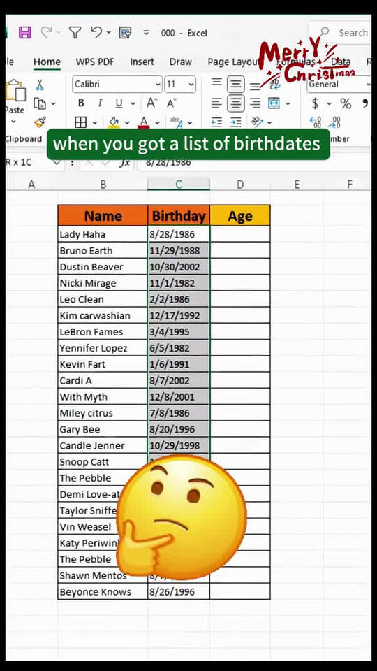 How to Easily Calculate Accurate Age from Birthdate in Excel excel ...