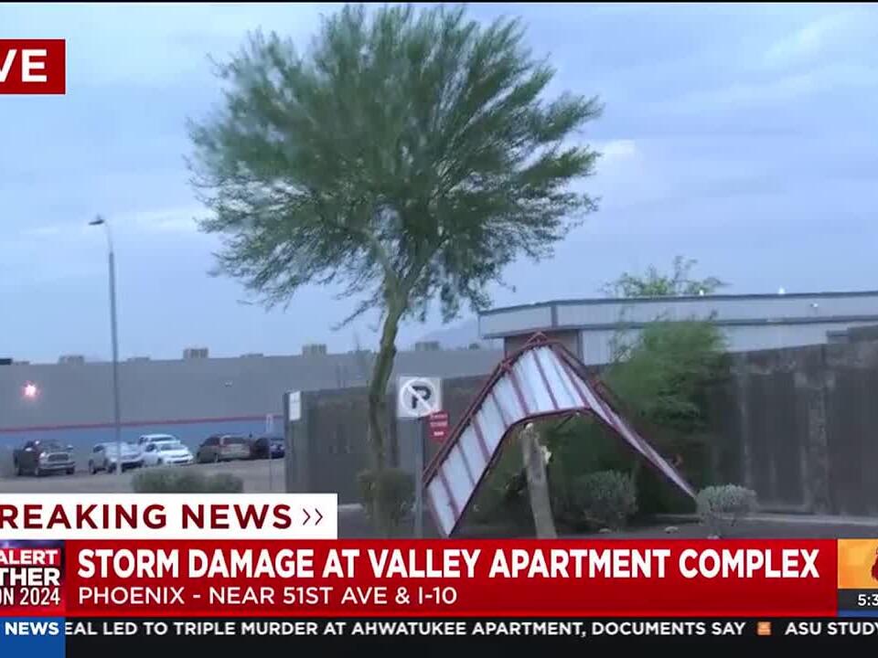 Monsoon storms cause damage to apartment building in Phoenix