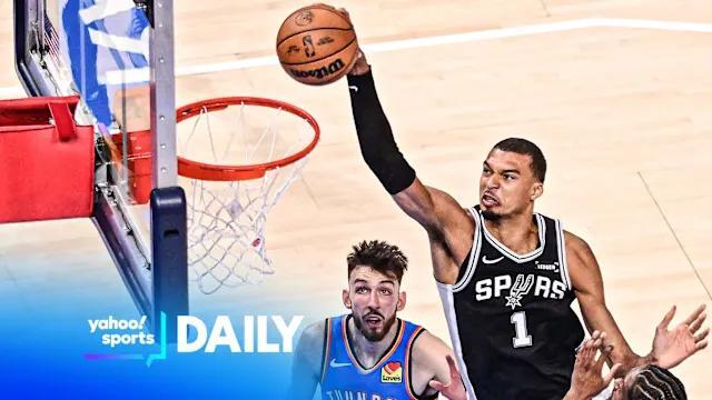 Spurs' Victor Wembanyama and Stephon Castle's immediate post-Game 1 ...