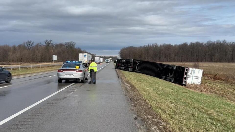 Storms cause damage, overturn semi trucks in Shelby County - NewsBreak