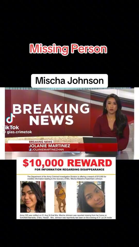 A 19 year old pregnant 🫄 woman went missing earlier this month. “Mrs. Mischa Johnson was last ...