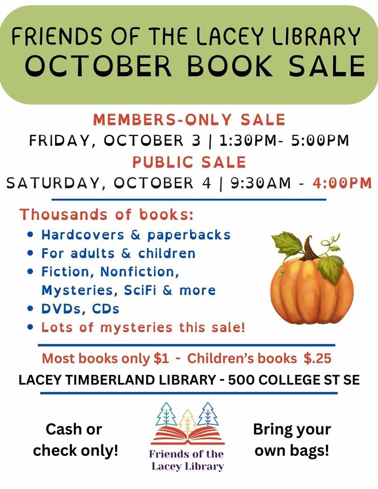 Friends of the Lacey Library - Public Book Sale - NewsBreak