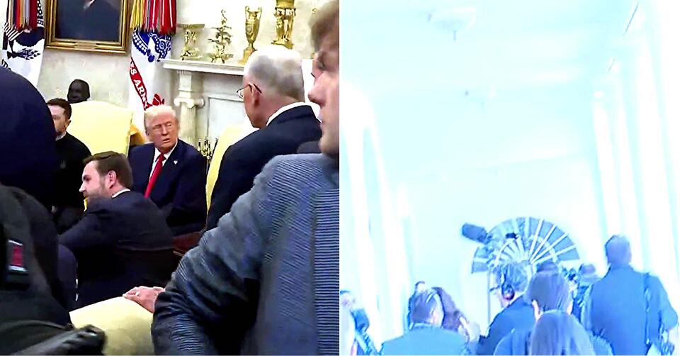 Hot Mic Catches Trump Giving Orders Seconds After Reporters Left ...