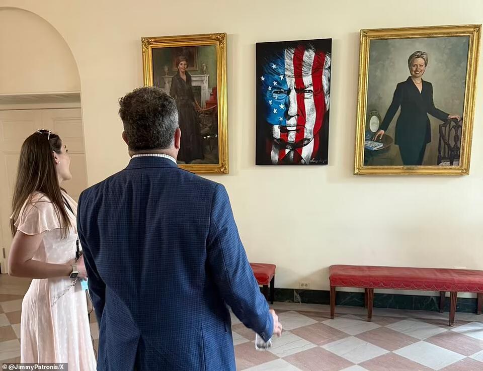 Trump's latest art addition reflects MAGA aesthetic in White House ...