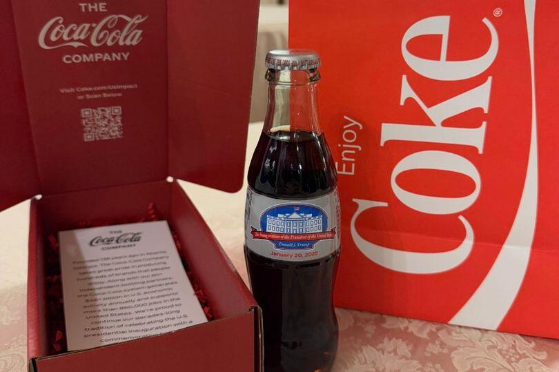 Donald Trump gifted historic inaugural Diet Coke bottle by Coca-Cola ...