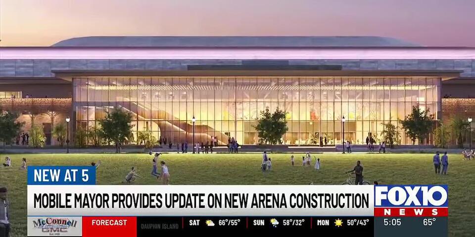 Roof to rise soon on Mobile Entertainment Arena; hockey rink moves ...