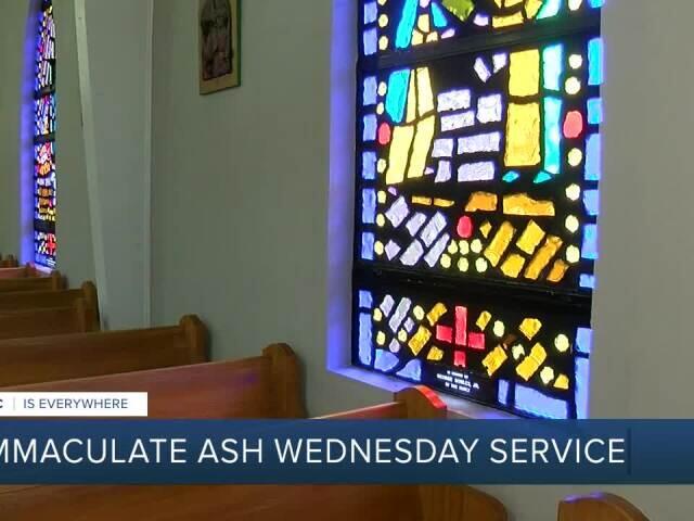 Immaculate Heart of Mary Catholic Church held their Ash Wednesday ...