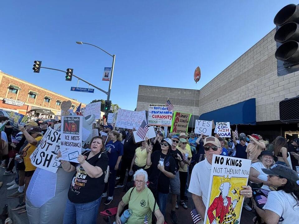 Thousands show up for second ‘No Kings’ protest - NewsBreak