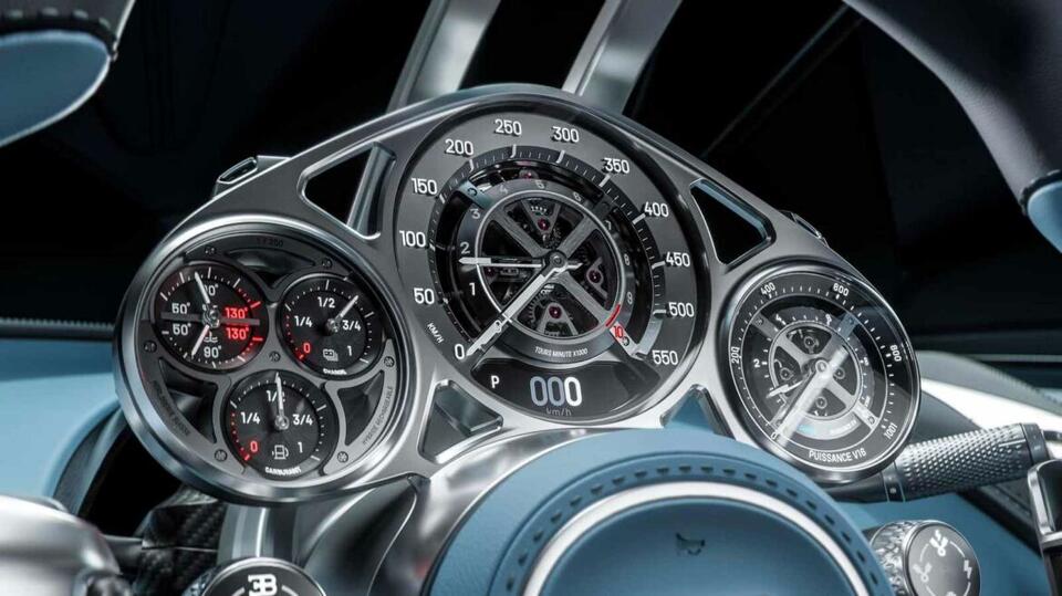 By using a mechanical watch-inspired analog gauge cluster instead of a ...