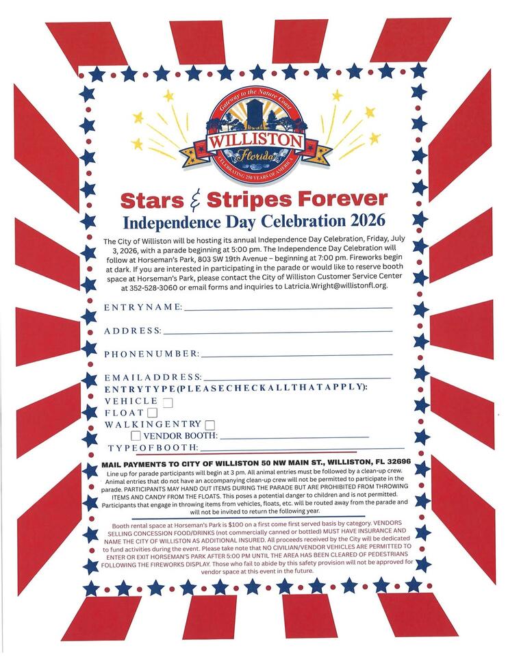 Williston July 3rd Celebration parade applications open - NewsBreak