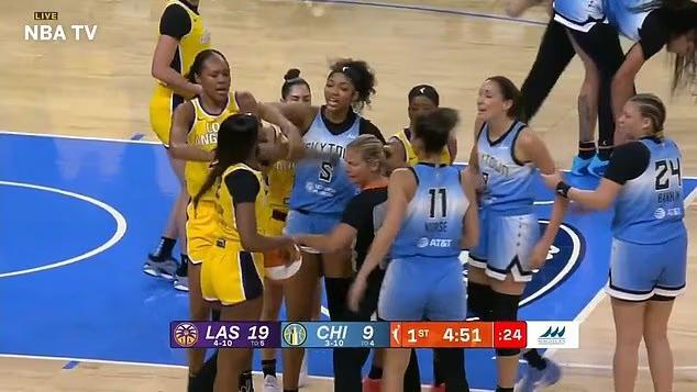 Angel Reese embroiled in wild WNBA brawl - one week after rival Caitlin ...
