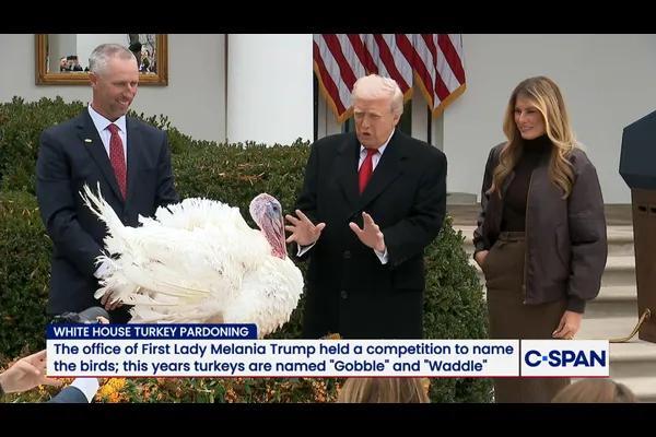 President Trump participates in National Thanksgiving Turkey Pardoning ...