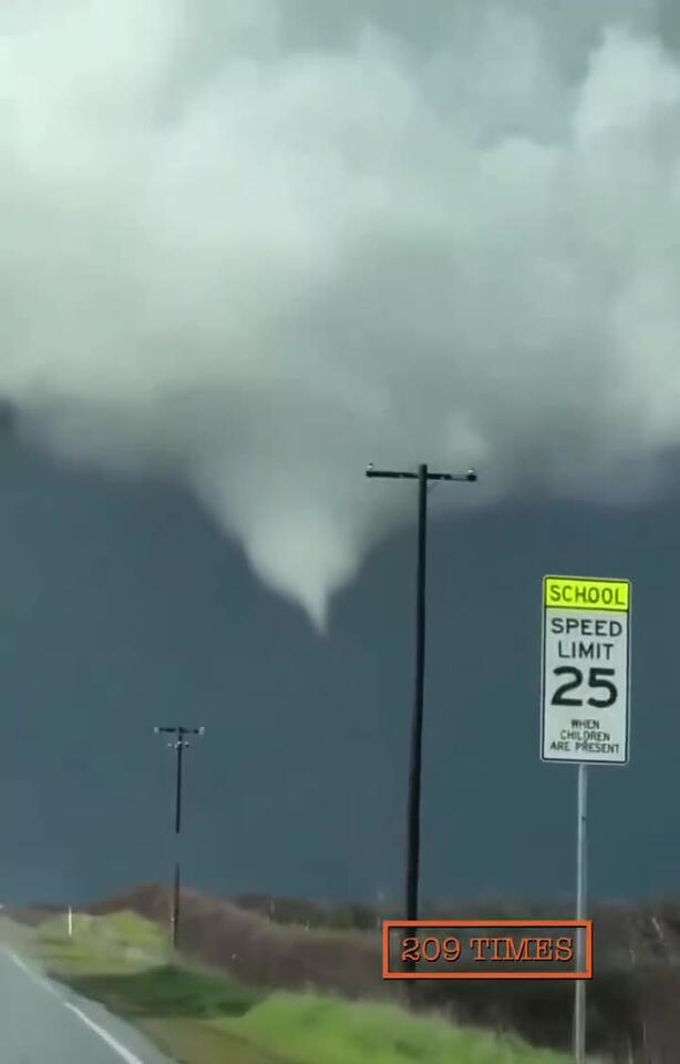 As we reported here is video of the near tornado south of the 209 in ...
