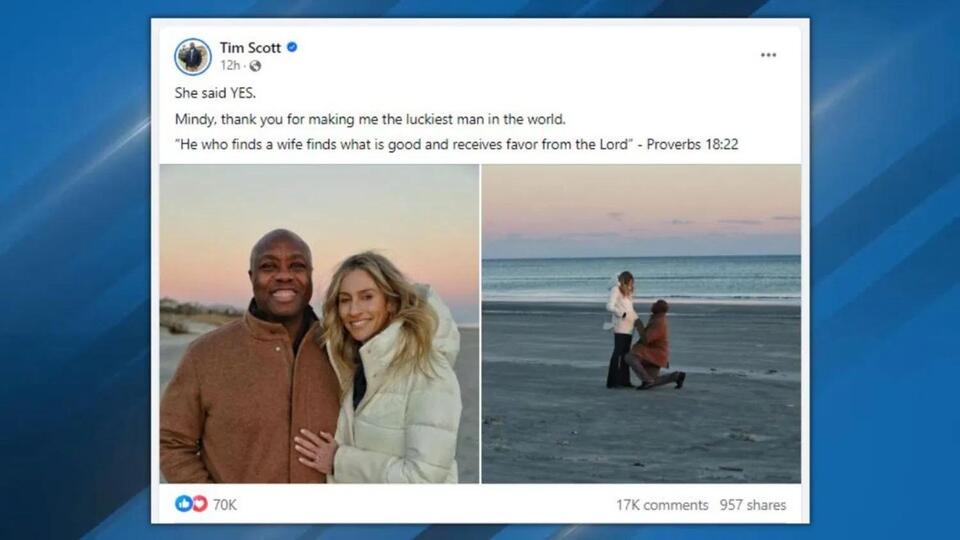 Sen. Tim Scott announces he's engaged to be married - NewsBreak