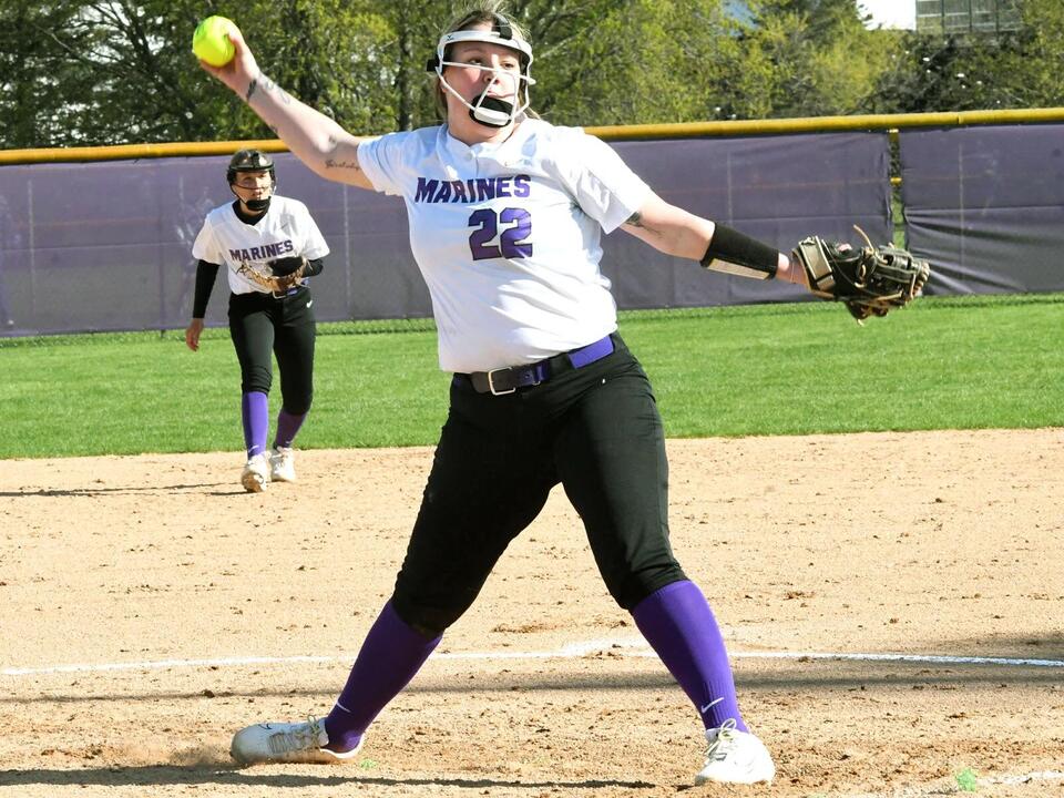 Marine softball quintet named All-NEC performers