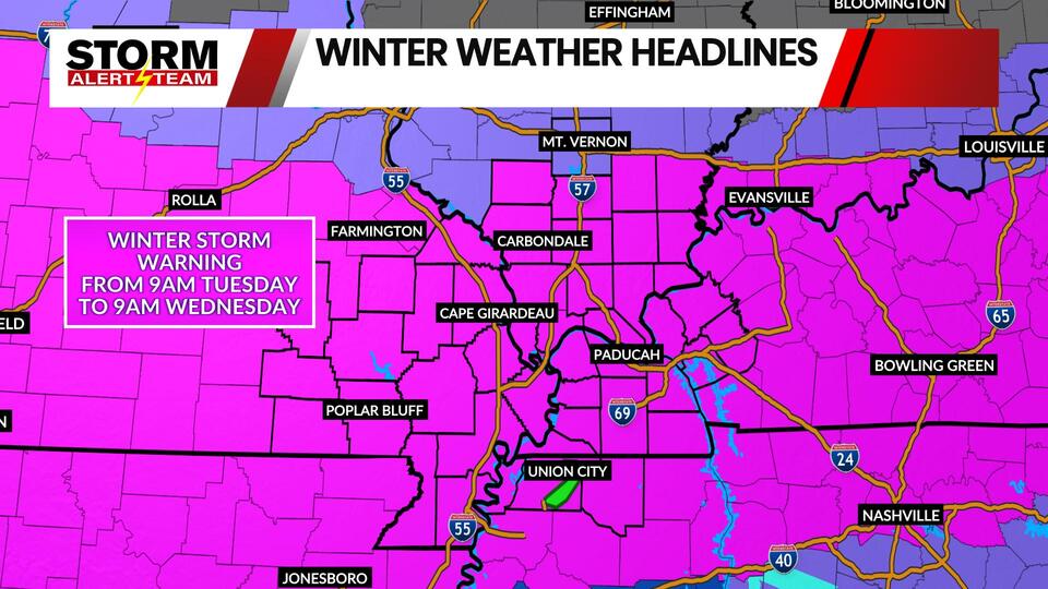 Snow all day Tuesday, Winter Storm Warning through Wednesday morning ...