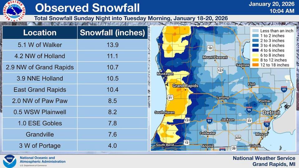 3-day snowfall totals: Where all the snow is stacking up - NewsBreak