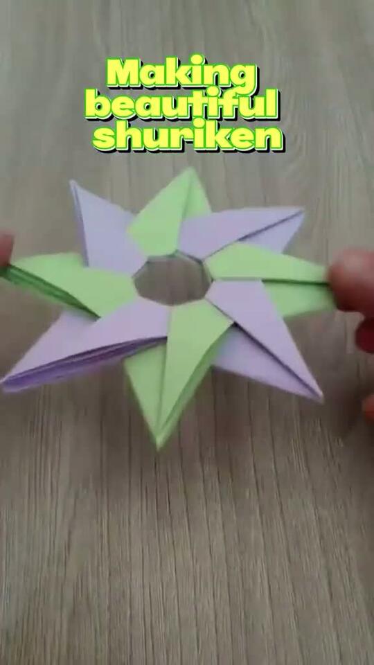 Making A Paper Shuriken Diypapercraft Papercraft Diytutorial Papercrafttutorial