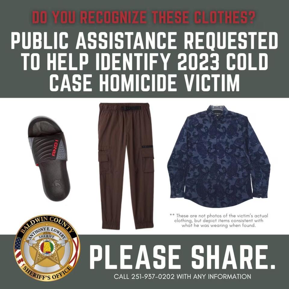 BCSO asking public assistance identifying 2023 cold case homicide ...