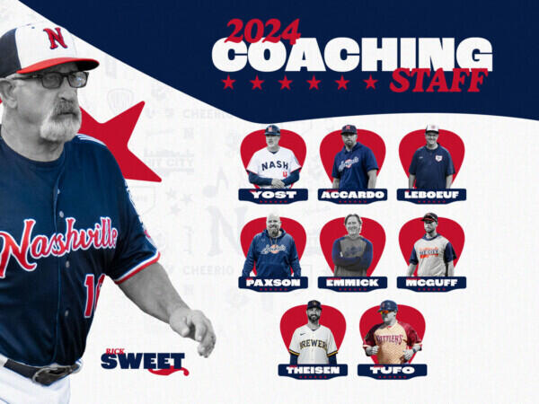 Nashville Sounds 2024 Coaching Staff Announced by Milwaukee Brewers