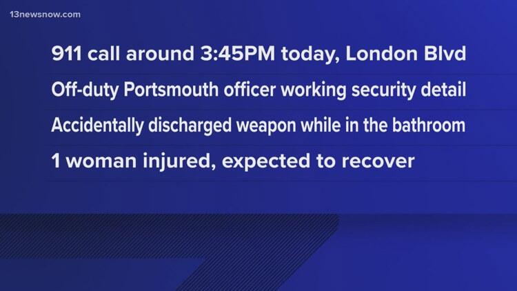 Off-duty Portsmouth police officer shoots woman by accident in restroom ...