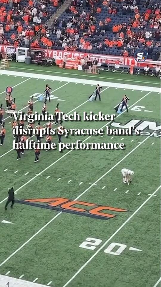 At halftime of Syracuse's win over Virginia Tech in a college football ...