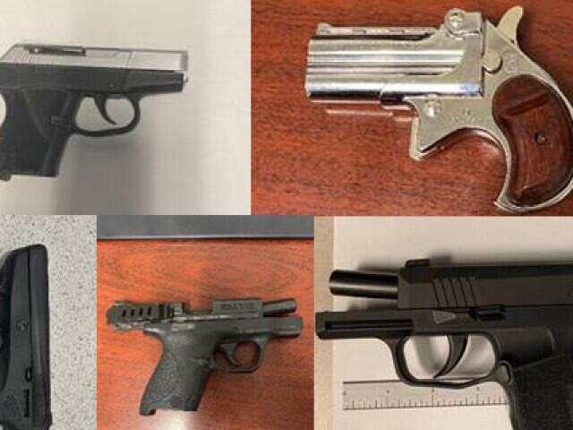 TSA intercepts five guns in four days at DTW last week