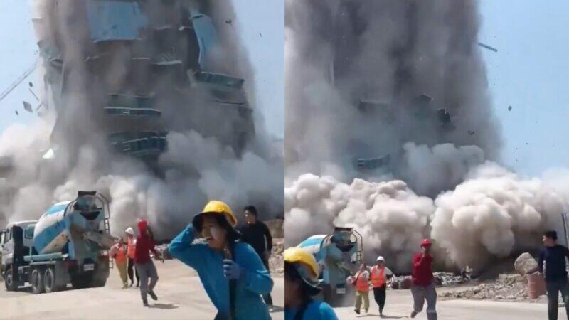 Frightening New Video Shows 33-Story High-Rise Building Collapsing In ...
