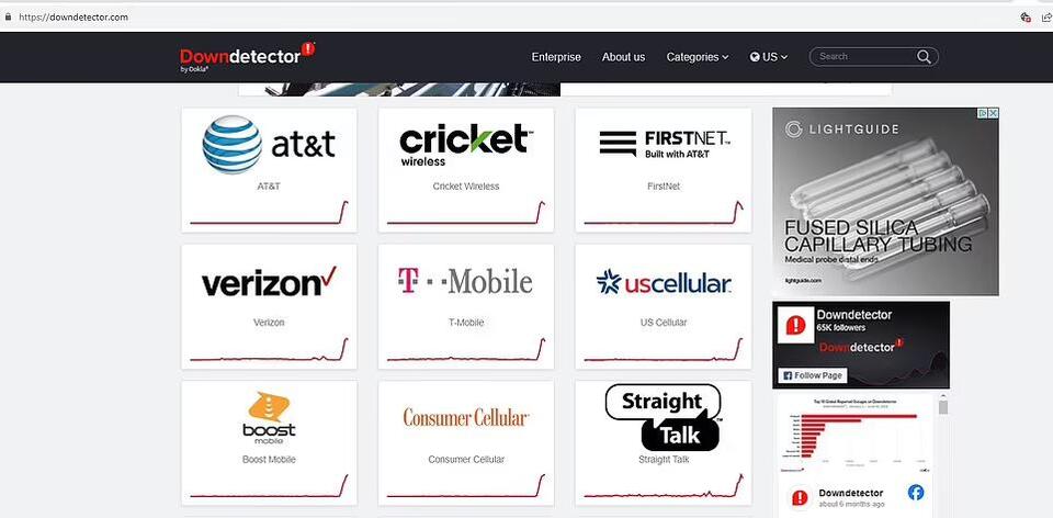 911 services across America crash as cell networks are down nationwide ...