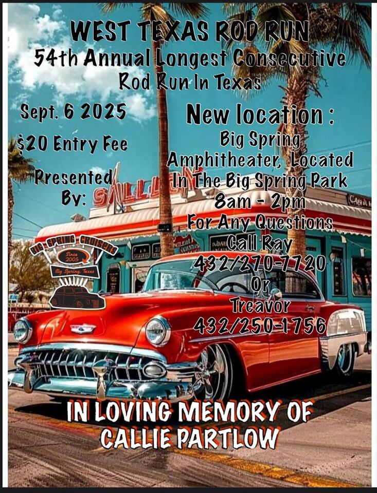 54th Annual West Texas Rod Run to be Held - NewsBreak