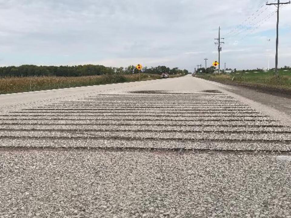 Rumble strip installation on South Central Minnesota highways April 22-23