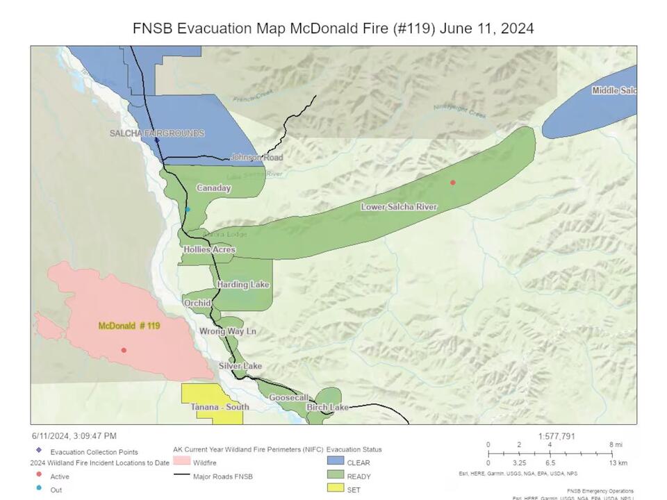 FNSB emergency level 2 evacuation in effect for Tanana South