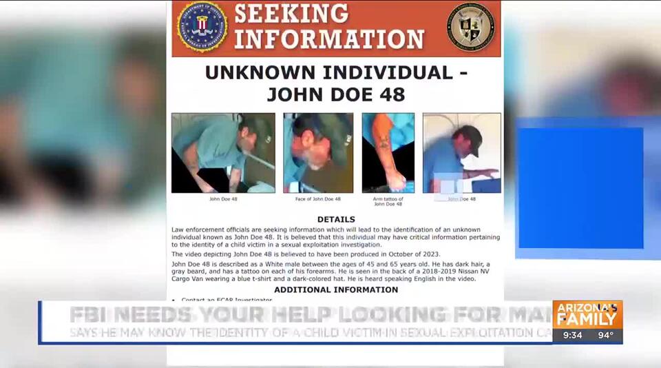 FBI searching for man that may have information regarding child sexual ...