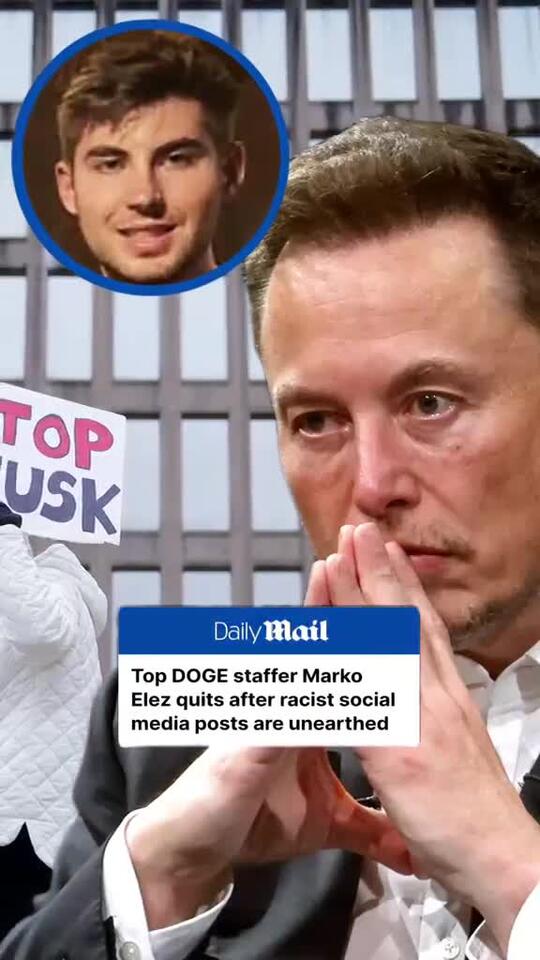 One of Elon Musk's top DOGE Marko Elez has resigned after he was linked ...