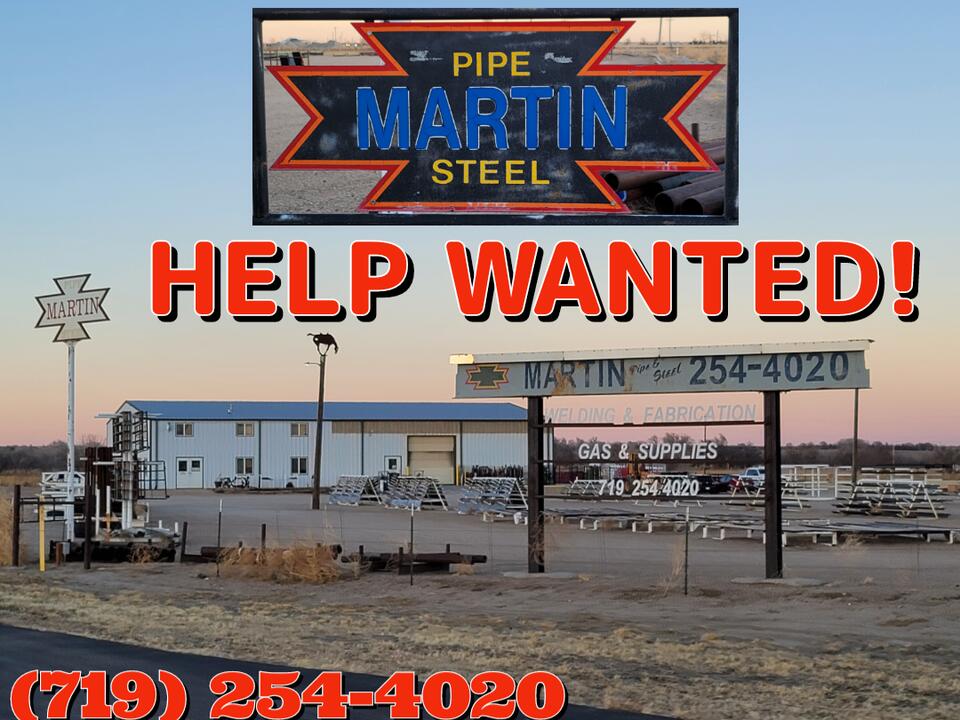 Help Wanted! Martin Pipe & Steel - Entry Level Welder