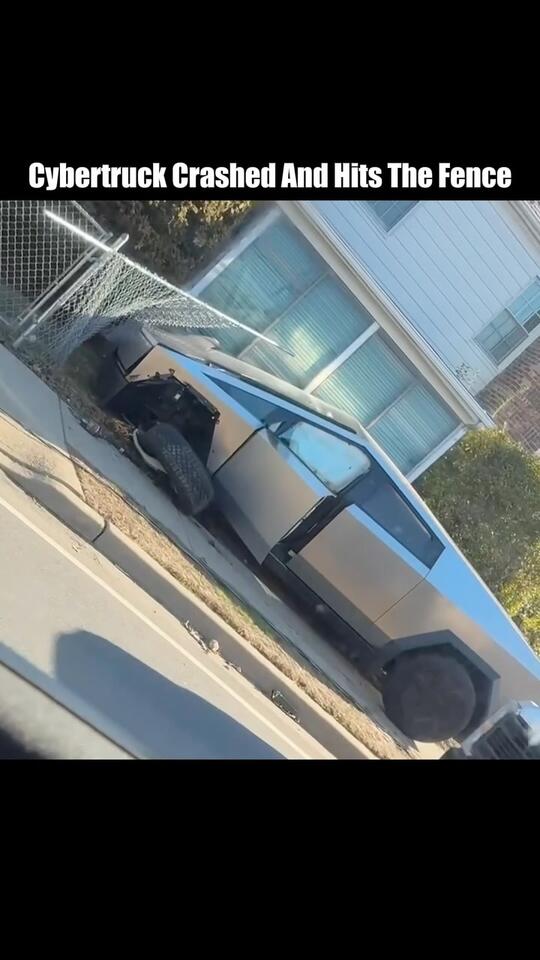 When your Cybertruck mistakes a fence for a charging station 😂, DM or ...