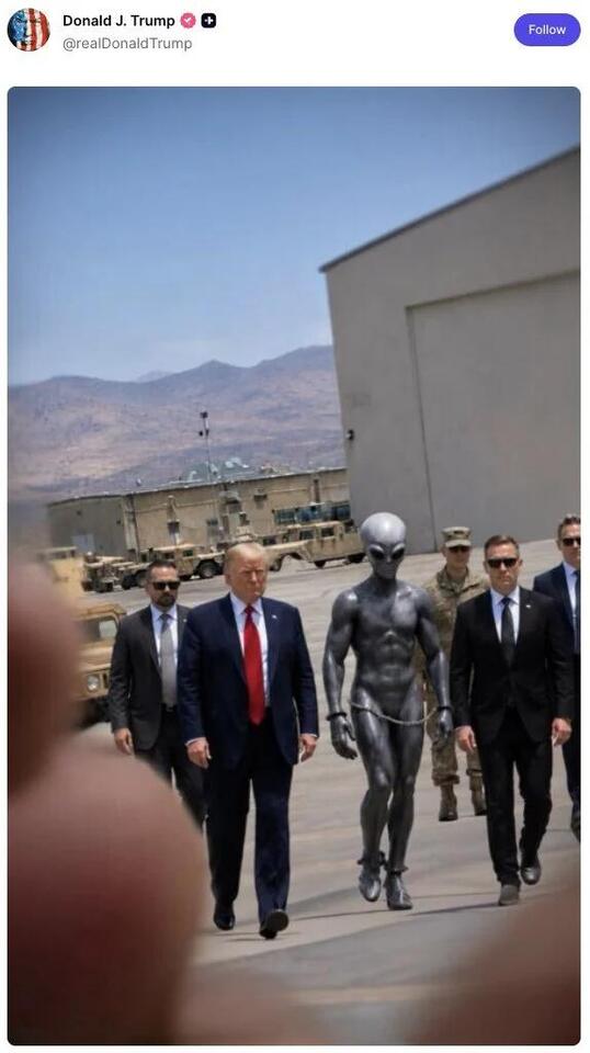 Fact Check: Donald Trump DID Post A Fake Photo Of Himself Walking With ...