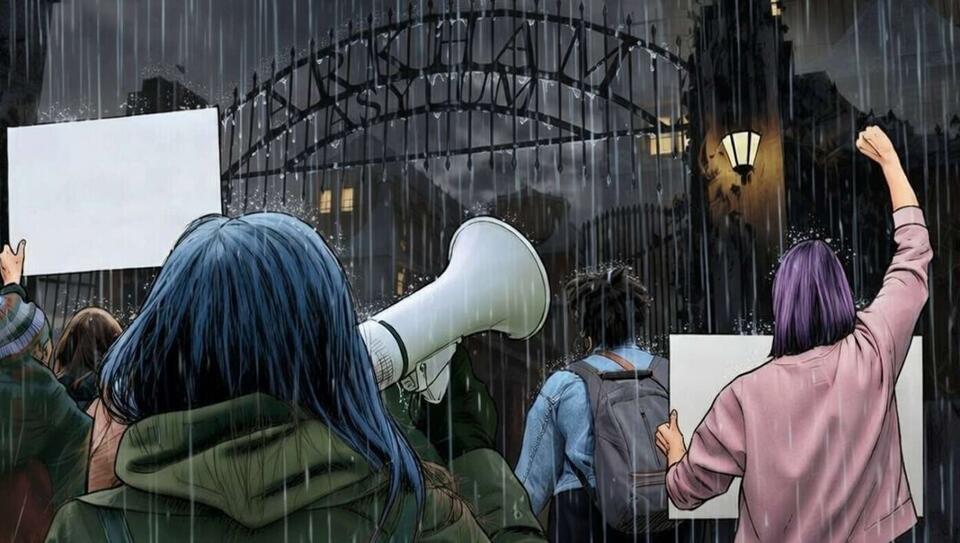 Gotham’s Liberal Women Gather Outside Arkham To Protest Arrest Of The ...