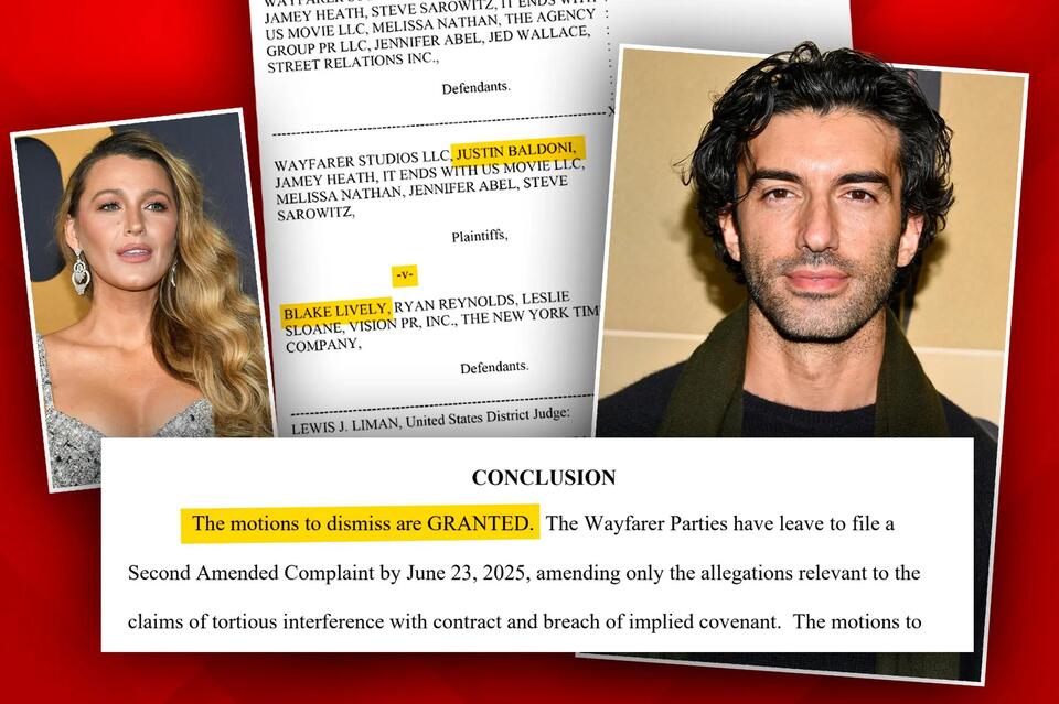 Justin Baldoni’s $400M countersuit against Blake Lively, Ryan Reynolds dismissed in massive blow ...