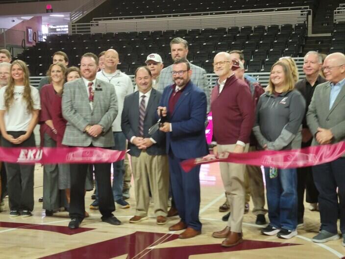 EKU officials cut the ribbon on Baptist Health Arena at Alumni Coliseum ...