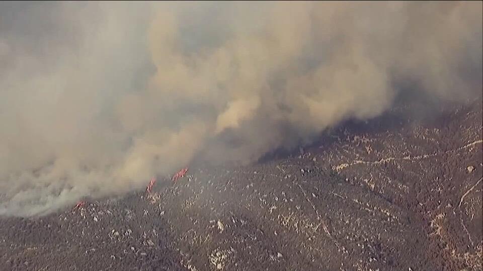 Brush fire burning north of Campo near I-8 explodes to nearly 300 acres ...