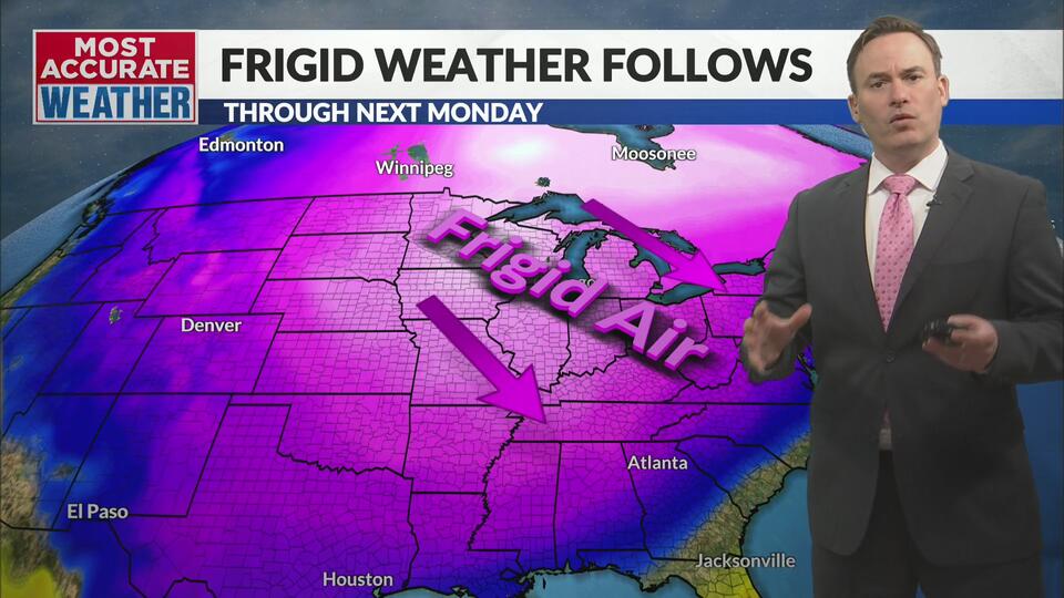 Monday, January 13 forecast: Frigid weather to follow a January thaw ...